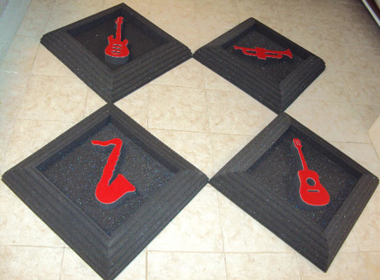Acoustic Music Tiles with Foam Columns | Foam n More & Upholstery