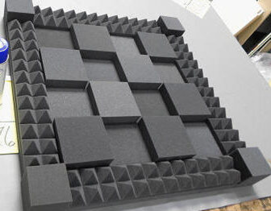 Acoustic Small Tiles with Pyramid Columns Kit | Foam n More & Upholstery